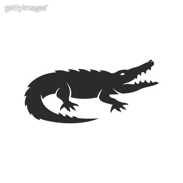 Crocodile logo. Crocodile silhouette for Emblem design. Simple ...