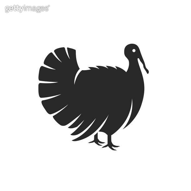 Turkey logo. Turkey silhouette for Emblem design. Simple Turkey icon ...