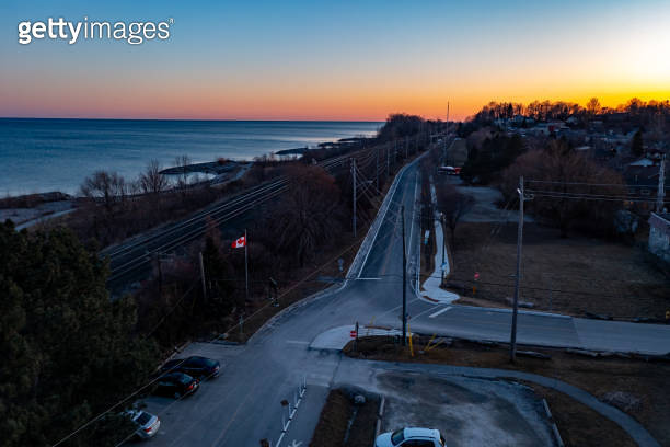 Aerial view of Rouge National Urban Park and Rouge River, Toronto ...
