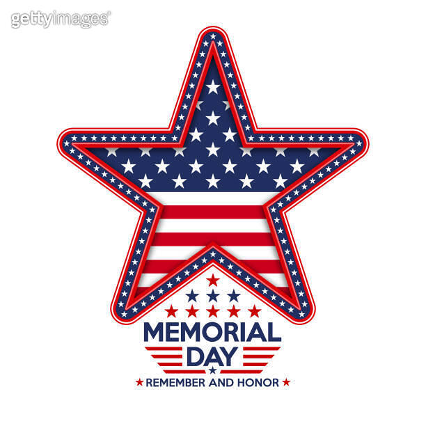 Memorial Day star in the United States of America. American star with ...
