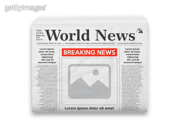 Daily newspaper journal design template with editable headlines quotes ...