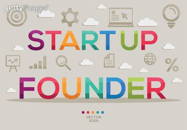 Startup founder Text concept. 이미지 (2154483906) - 게티이미지뱅크