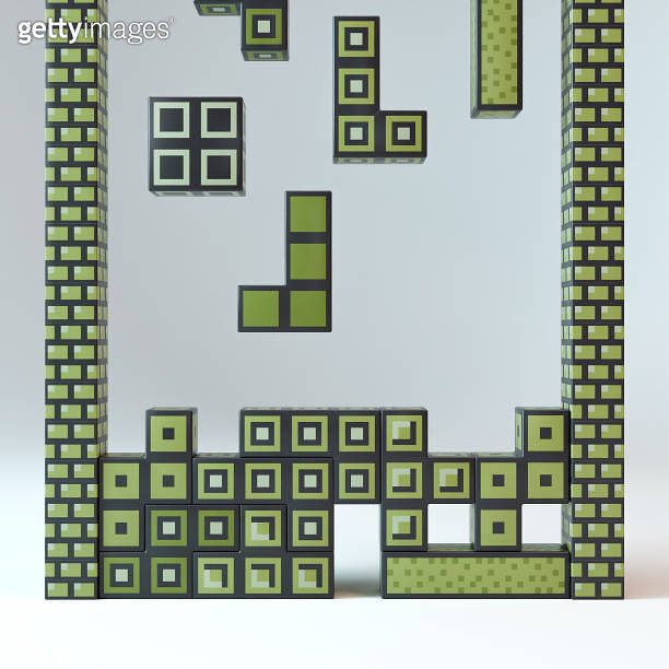 8-Bit Block Game Concept 이미지 (2009601701) - 게티이미지뱅크