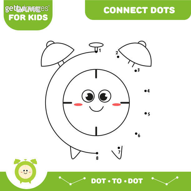 Dot to dot educational game for preschool kids. Activity worksheet ...