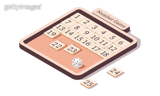 Number board game with dice. Counting using math. Interesting table ...