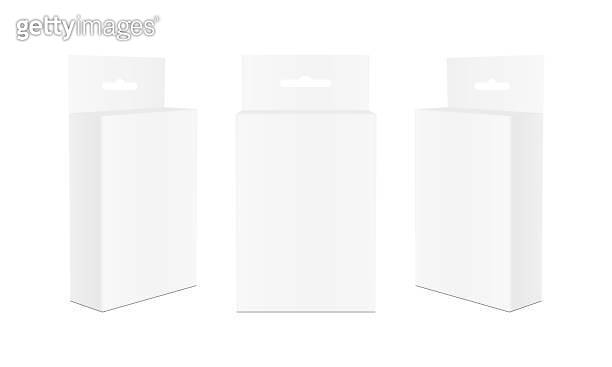 Rectangular Packaging Box With Euro Slot, Front And Side View ...