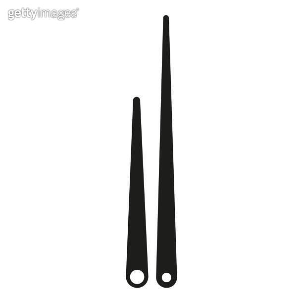 Black Clock Hands, Isolated On White Background 이미지 (2037579587) - 게티이미지뱅크