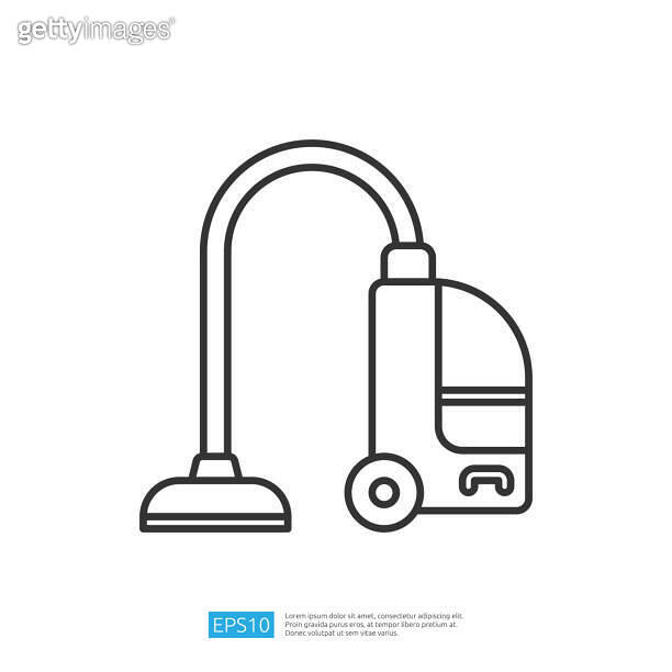 A simple line drawing of a vacuum cleaner, illustrating its design and ...