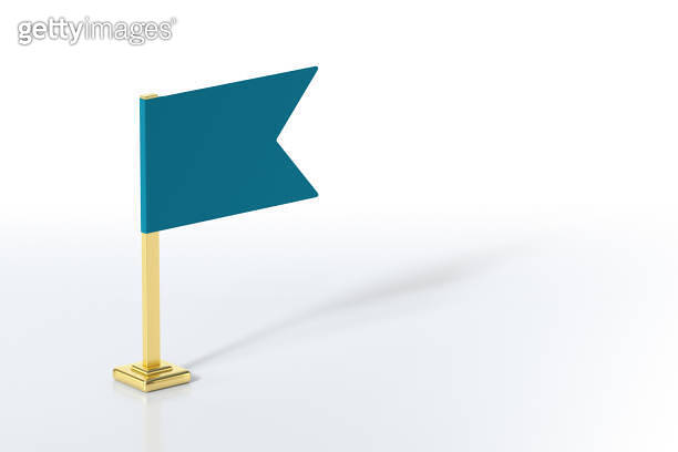 Small Green Table Flag on Stand Isolated on White, 3d Rendering 이미지 ...
