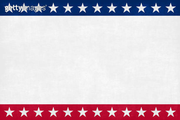 American Flag USA Stars White Frame Background Fourth of July United ...