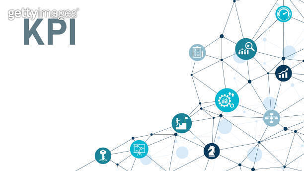 Banner KPI concept with icons. Key Performance Indicator using Business ...