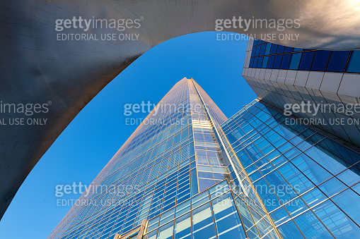 View of Gran Torre Santiago, the tallest building in Latin America, a ...