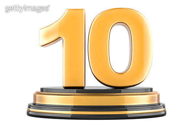 Golden 10, podium award. 3D rendering 이미지 (1925723775) - 게티이미지뱅크