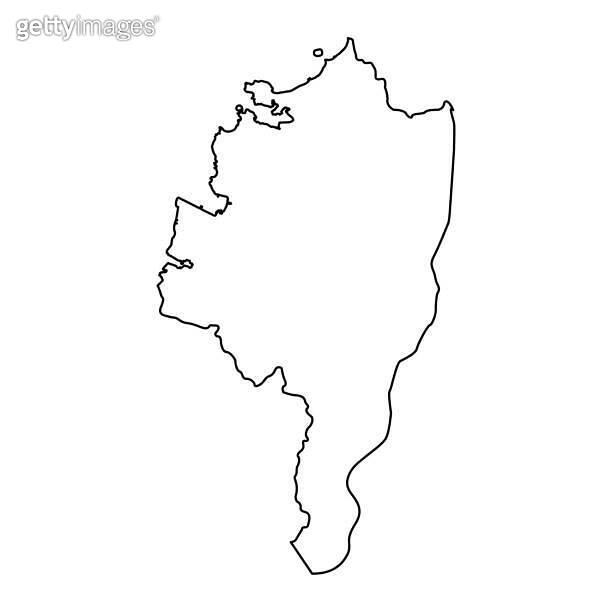 Castries district map, administrative division of Saint Lucia. Vector ...