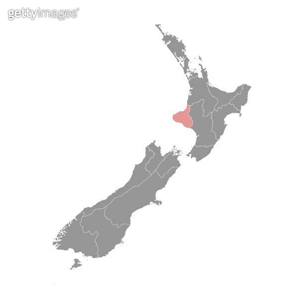 Taranaki Region map, administrative division of New Zealand. Vector ...