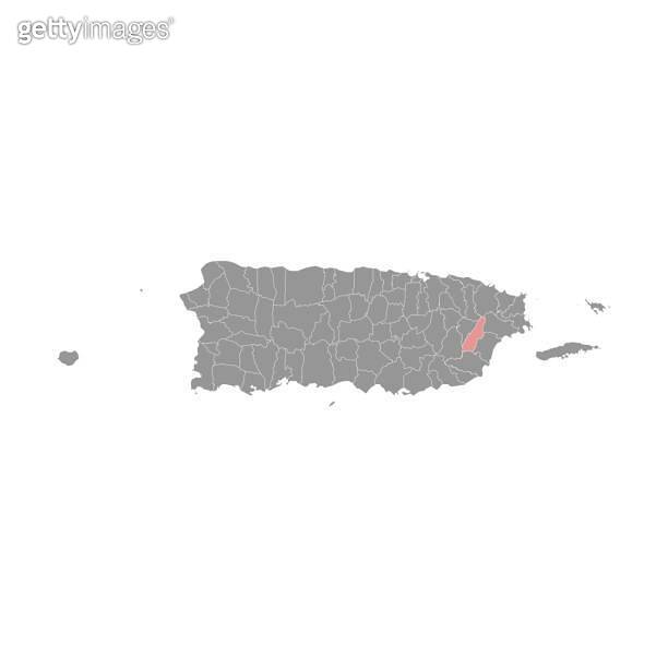 Las Piedras map, administrative division of Puerto Rico. Vector ...