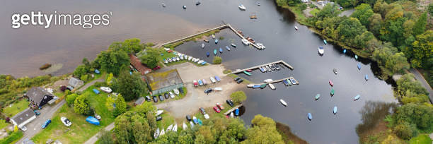 Aerial view of Balmaha Scottish village at Loch Lomond (2178212528 ...
