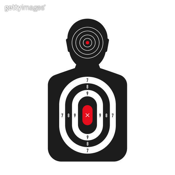 Human targets in Black for Shooting Practice. Firearm and archery ...