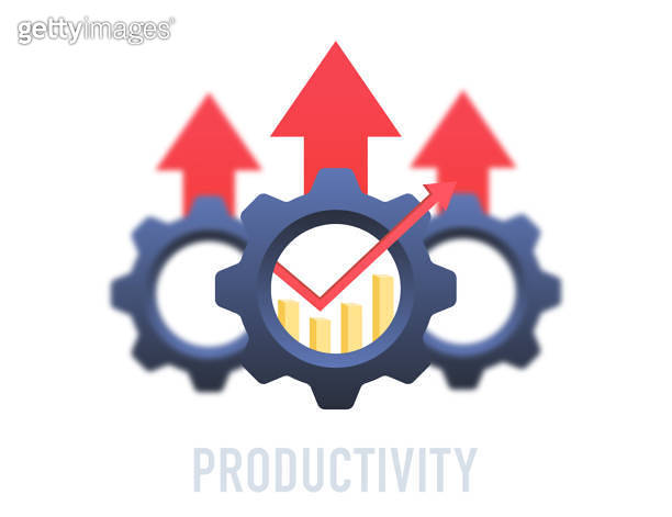 Vector performance analytics. Efficient production icon. Optimize ...