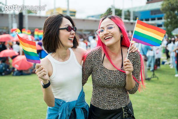 Celebrate in pride month festival. Pride movement transgender asian ...