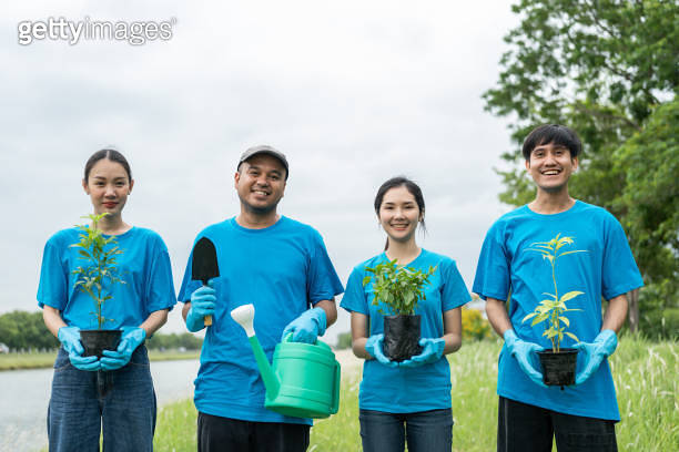 Volunteering Protection of environment and nature ecology concept ...