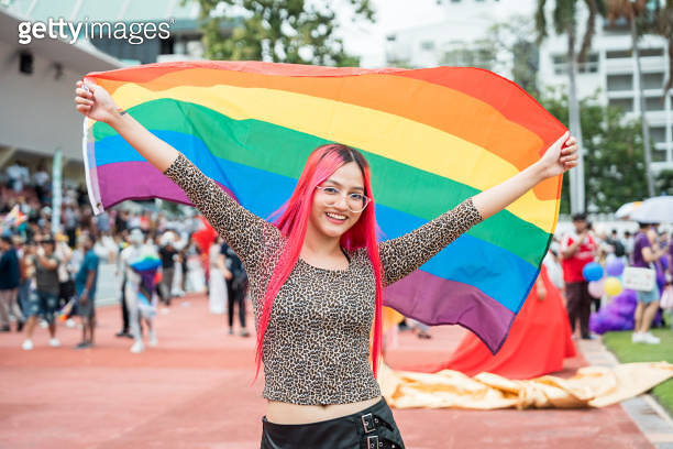 Celebrate in pride month festival. Pride movement transgender asian ...