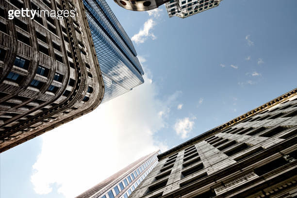Low angle view of skyscrapers in Boston, Massachusetts 이미지 (2140364670 ...
