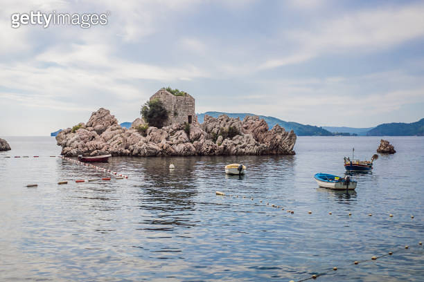 Picturesque summer view of Adriatic sea coast in Budva Riviera near ...