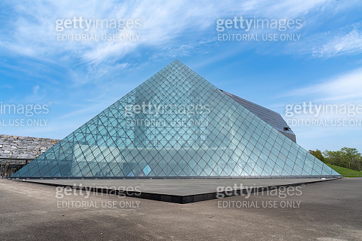 Sapporo, Japan - 05 May2024 : The symbol of Moerenuma park, the glass ...
