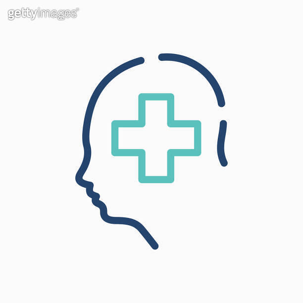 Healthy Mind Mental Health Human Head Medical Cross Logo Vector icon ...