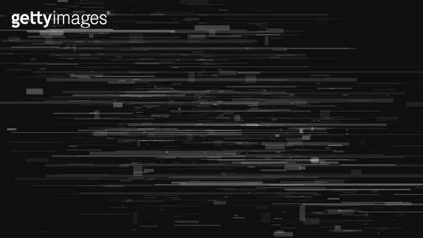 Glitch error effect. Digital background. Black and white vector ...