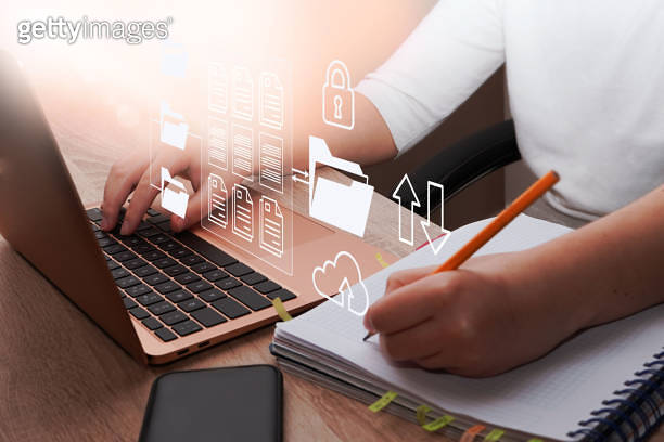 Online documentation database; Document management system DMS concept. FTP (File Transfer ...