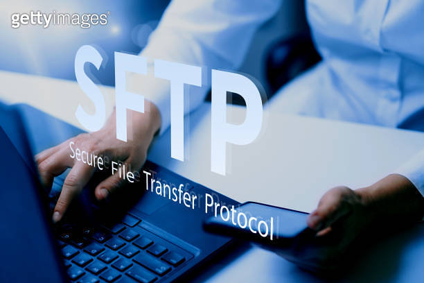 FTP (File Transfer Protocol), Secure FTP. Internet cloud technology ...