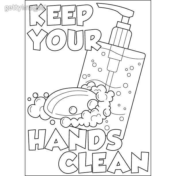 soap personal hygiene coloring book page (2169845066) 일러스트, 무료 일러스트 ...