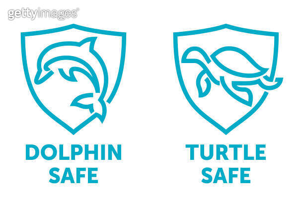 Labels in bold line for canned fish - Dolphin Safe, Turtle Safe 이미지 ...