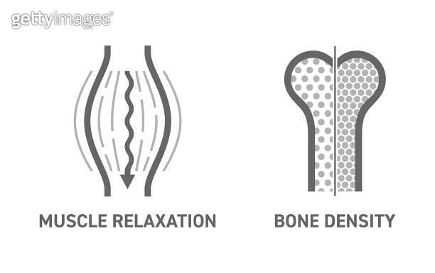 Magnesium icons - Muscle Relaxation, Bone Density 이미지 (2116656506) - 게티 ...