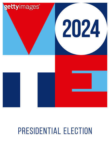 Vote 2024. Vector banner template for US presidential election ...