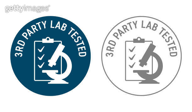 Third-party lab tested badge - microscope and list (2088564065) 일러스트 ...
