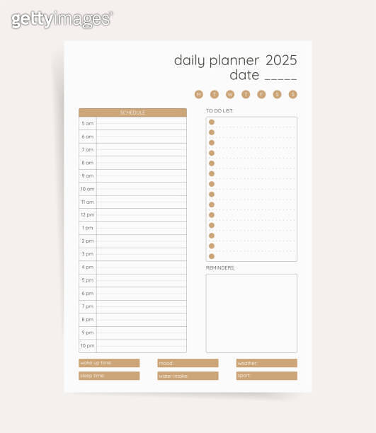Daily Planner 2025: Modern Template for Schedule, Checklist and Task ...