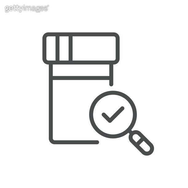 Urine Lab Test Results Icon. Line Vector Illustration of Urine Sample ...