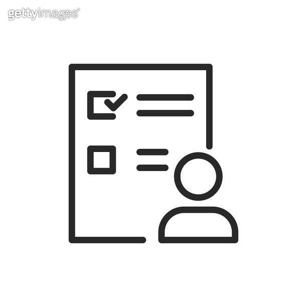 Voter Ballot Paper Icon with Candidate Profile, Election Selection ...