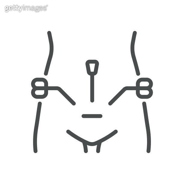 Laparoscopy Icon. Vector Linear Illustration of Minimally Invasive ...