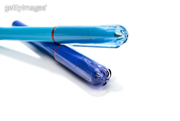 Close-up of pen lid with a small hole to reduce the risk of people ...