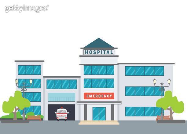 hospital building cartoon vector element design template (2190821076 ...