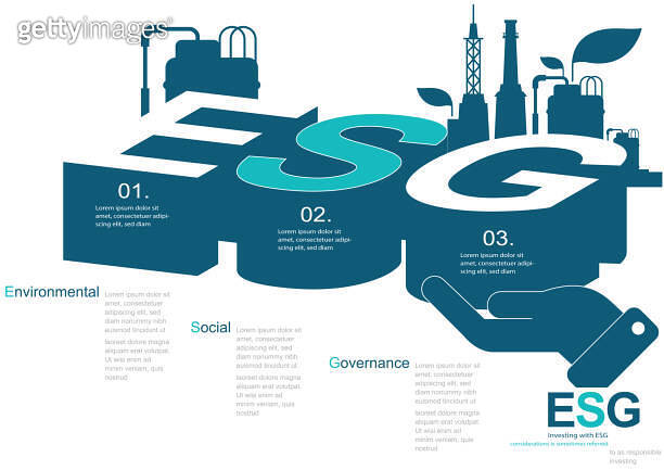 ESG Environmental Social Governance template stock illustration ...