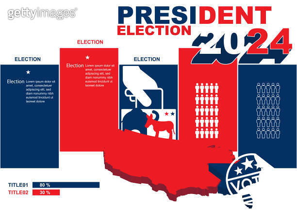 Election in USA template stock illustration. Voting, Chart, Infographic ...