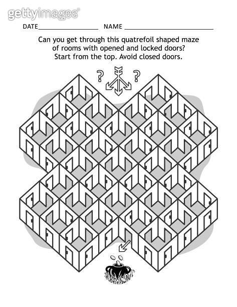 St Patrick's Day themed rooms and doors maze game or activity page: Can ...