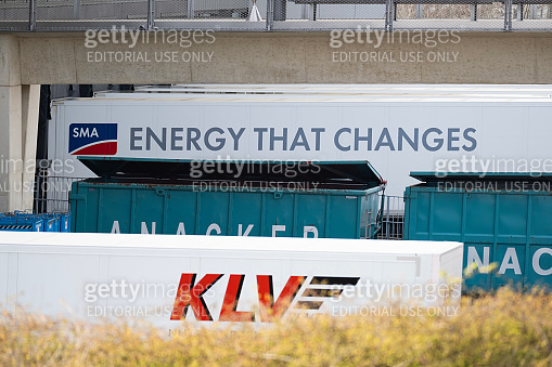 SMA company's building, logo SMA Solar Technology AG, global ...