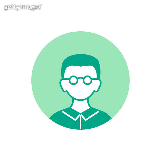 A simple green profile icon of a person in a circle. 이미지 (2072711408 ...