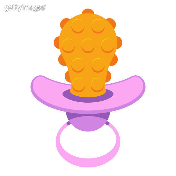 Silicone teether for baby vector cartoon illustration isolated on a ...